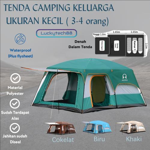 Jual TENDA CAMPING KELUARGA 2 RUANG | TENDA CAMPING OUTDOOR 3-4 ORANG ...