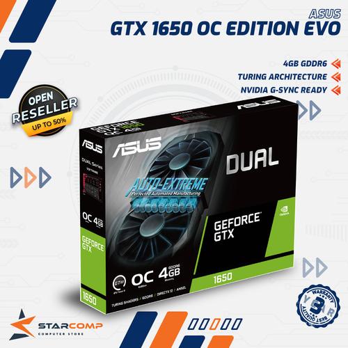 Promo ASUS GeForce GTX 1650 DUAL 4GB DDR6 EVO P OC Edition GTX1650 Cicil 0% 3x - Kab. Sleman ...