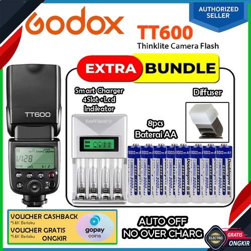 Jual PAKET Lampu Flash Eksternal Godox TT600 TT 600 Kamera Canon ...