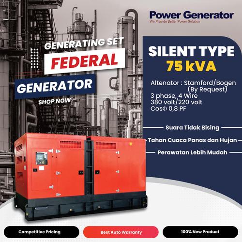 Jual Genset Federal 75 kVA - Genset Power Indo Power Generator Silent ...