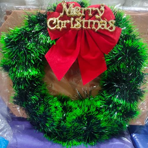 Jual krans Natal hiasan gantungan dekorasi Natal ORI diameter 22cm ...