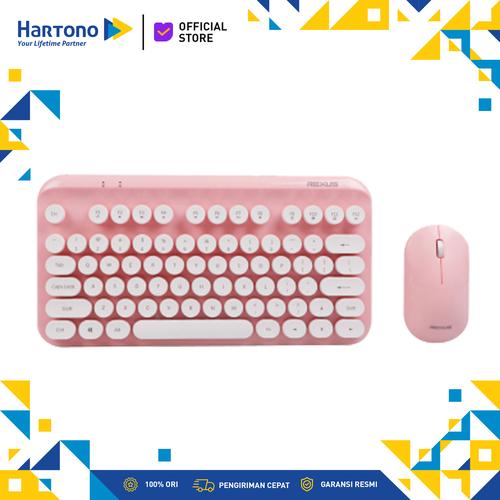 Jual Rexus Combo Wireless Keyboard RX-KM9 Pink RX-KM9-PK - Kota ...