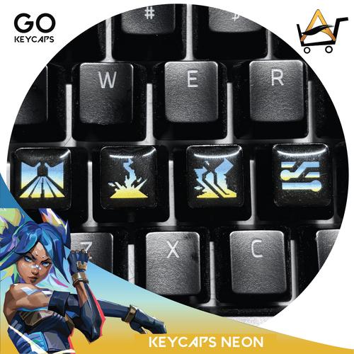 Jual Keycaps Keyboard PBT Neon Valorant Resin Gaming - Kota Semarang ...