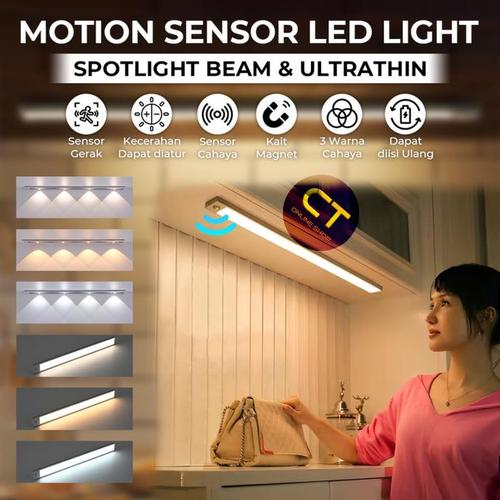 Jual NEW PRODUK LAMPU PIR SENSOR GERAK OTOMATIS LED BAR LIGHT LEMARI ...