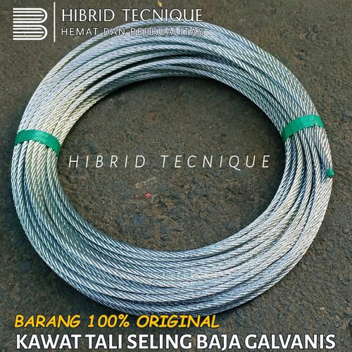 Jual Kawat seling tali sling baja galvanis 2 3 4 5 6 8 10 12 mm wire ...