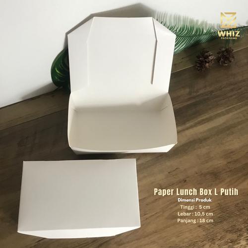 Jual Paper Lunch Box L Kotak Makanan Kertas ukuran L Besar Food Grade ...