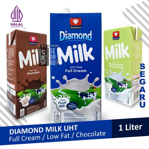 Jual Susu Diamond UHT Full Cream / Cokelat / Low Fat 1 Liter - FULL ...