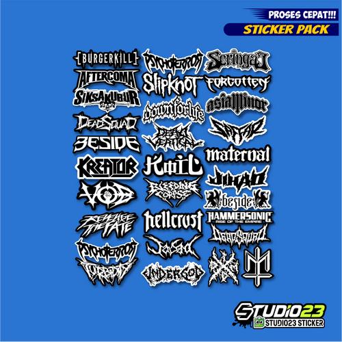 Jual Stiker Pack band Metal - Stiker Printcut Hologram - Kota ...