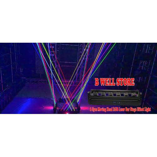 Jual 6 Eyes Moving Head RGB Laser Bar Stage Effect Light - Jakarta ...