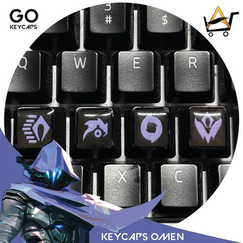 Jual Keycaps Keyboard PBT Omen Valorant Resin Gaming - Hitam - Kota ...
