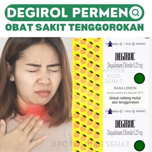 Jual Degirol Obat Sakit Tenggorokan Obat Sariawan Tablet Hisap strip ...