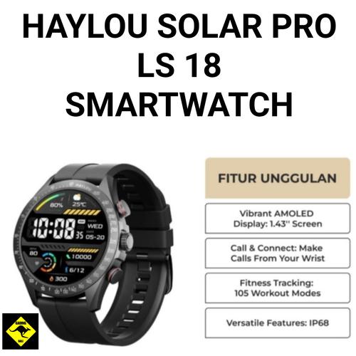 Jual Haylou Solar Pro LS18 Smartwatch 1,43" Amoled screen BT PhoneCall ...