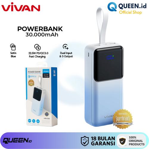 Jual VIVAN VPB-D30 Power bank 30000mAh 22.5W QC PD LED TYPE C 3 Port ...