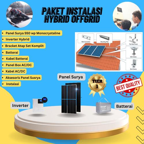 Jual Paket Instalasi 1200watt hours hybrid offgrid system panel surya ...