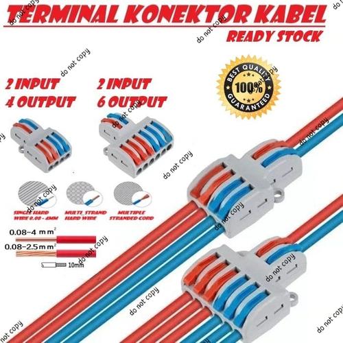 Jual Terminal Konektor Wago Cabang 2 to 4 Kabel Konektor Splitter LT ...