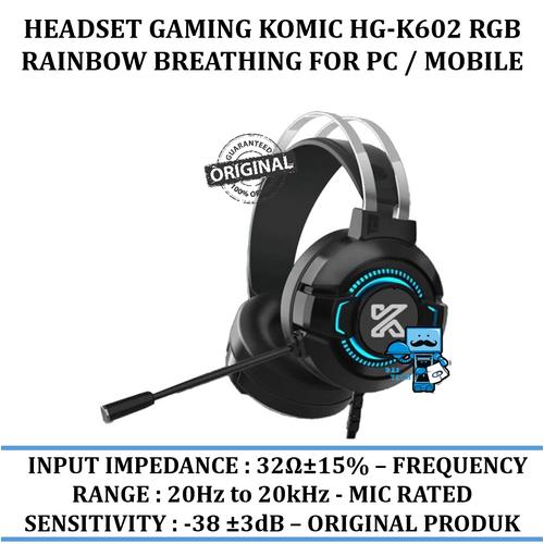 Jual Headset Gaming Komic Hg-K602 Rgb Rainbow Breathing For Pc / Mobile ...