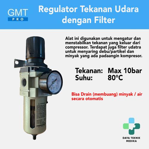 Jual GMT Regulator Udara dengan Filter - Air Compressor Pressure ...