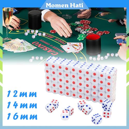 Jual 100 Pcs Dadu Plastik Dice Berbagai Ukuran Dadu Nomor Titik ...