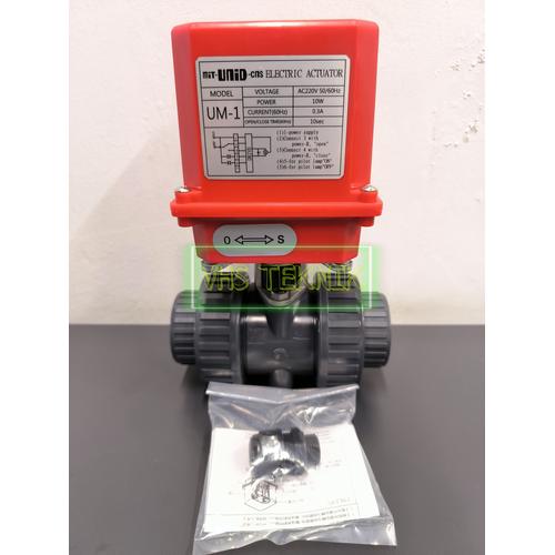 Jual BALL VALVE PVC / UPVC 1 1/2" WITH ACTUATOR ELECTRIC UNI-D UM-1 ...