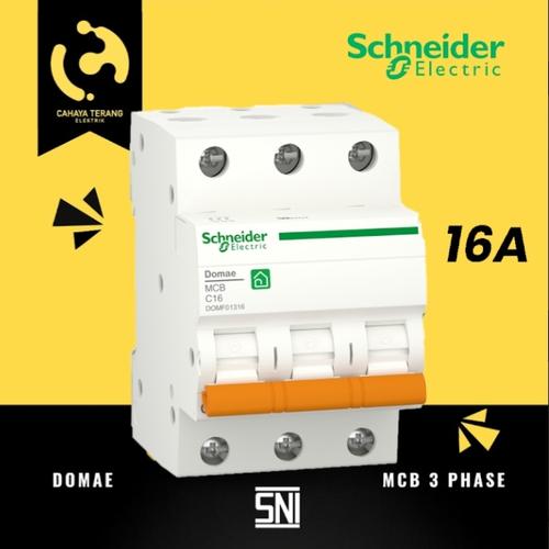 Jual MCB NEW SCHNEIDER 3 PHASE 16A 25A 32A 40A - 16A - Kota Bandar ...