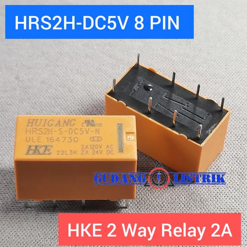 Jual Relay HKE DC 5V 2A 8 Pin HRS2H-S-DC5V 2 Way - Kota Pontianak - GUDANG LISTRIK PTK | Tokopedia