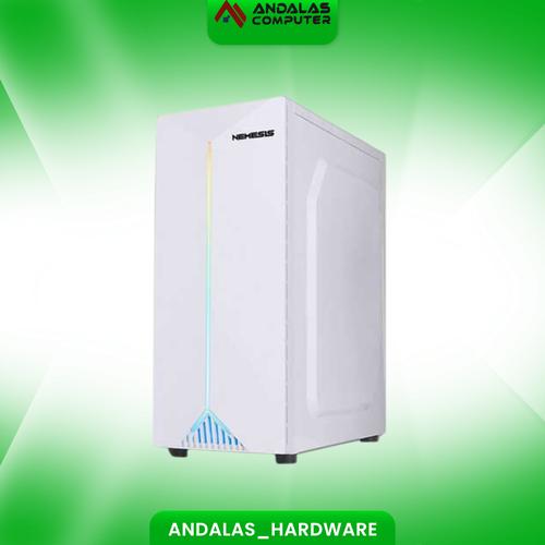 Jual Casing PC Gaming NYK Nemesis T50 Imoogi White - With RGB Led Strip ...