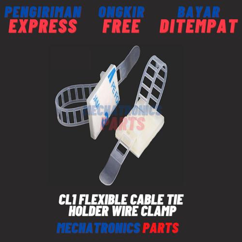 Jual CL1 Flexible Cable Tie Holder Wire Clamp Kabel Klem Clip Pengikat ...