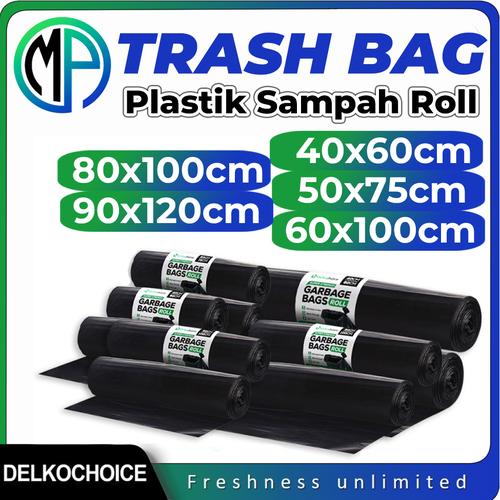 Jual Plastik Sampah Kantong Plastic Trash Bag Hitam Roll Tebal Premium Roll - ROLL 40x60cm ...