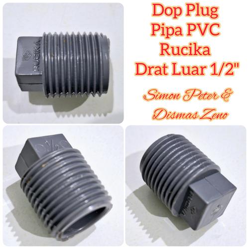 Jual Plug Dop Drat Luar PVC 1/2" inch Rucika Tutup Keran Kran Drain dll ...