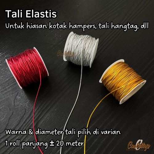 Jual Tali Elastis Karet Emas & Silver Hangtag Hiasan Kotak Kue Hampers ...