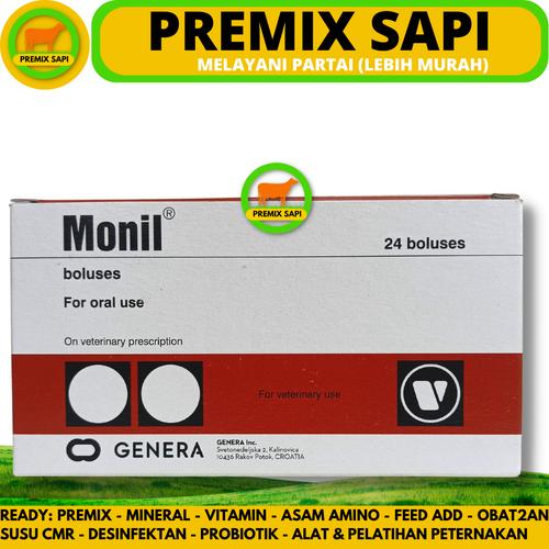 Jual MONIL 24 Bolus (1box) Obat Cacing Sapi Kuda Babi Kerbau Domba ...