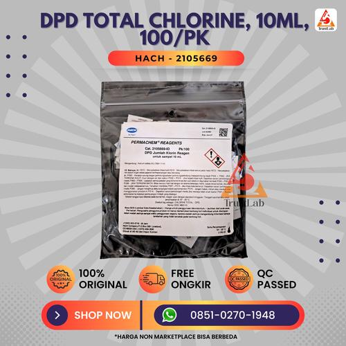 Jual HACH 2105669 DPD Total Chlorine Reagent Powder Pillows 10 ml - Kab ...