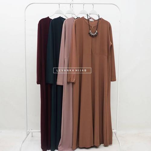Jual Inner Dress Lengan panjang atau Gamis Busui Jersey Korea Premium ...