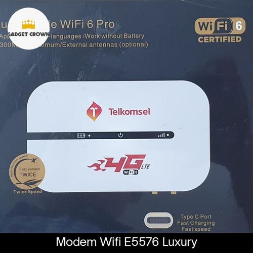 Jual Mifi 4G Telkomsel E5576 Luxury 3000 Mah Type C Modem Wifi 6 ...