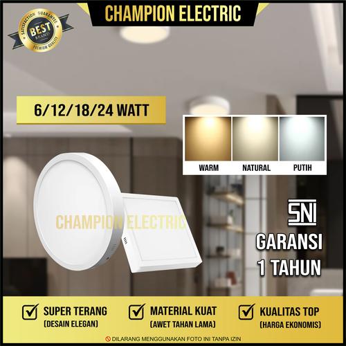 Jual Lampu Downlight Panel Tempel Plafon 6W 12W 18W 24W LED Outbow ...