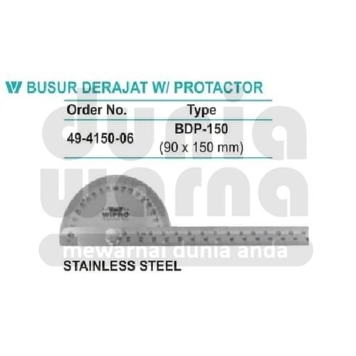 Jual WIPRO BDP 150 Protractor Busur Derajat Stainless 6 Inch - Kab ...