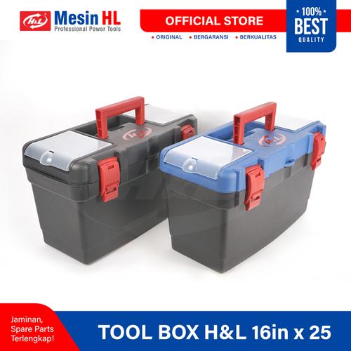 Promo HL Tool Box / Tool Box Besar Plastik 16 Inch x 25 - Biru Abu ...