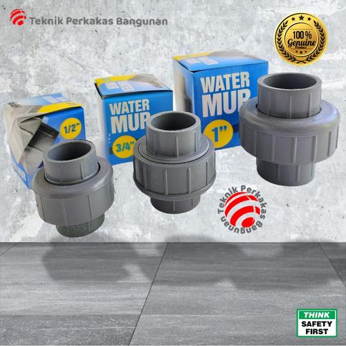 Jual Watermur watermor pompa pvc polos 1/2 3/4 1 inch sambungan pipa ...