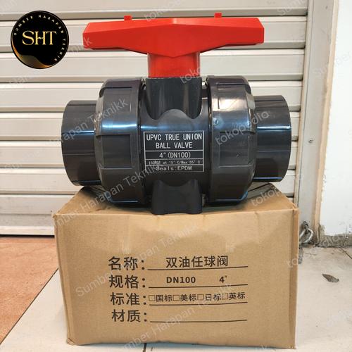 Jual 4" Inch Ball Valve Watermur / True Double Union Watermur PVC ...