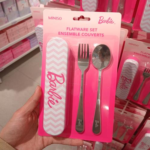 Jual Set Peralatan Makan Cantik - Miniso Barbie Collection Flatware Set ...