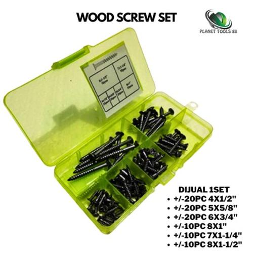 Jual Skrup Kayu + Set Wood Taping Screw Sekrup 1/2 5/8 3/4 1 11/2 11/4 ...