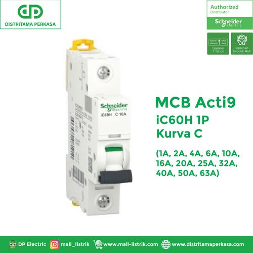 Jual Schneider MCB Acti9 iC60H 1P 10A 15kA Kurva C - A9F84110 - Kota Tangerang - DP Electric ...