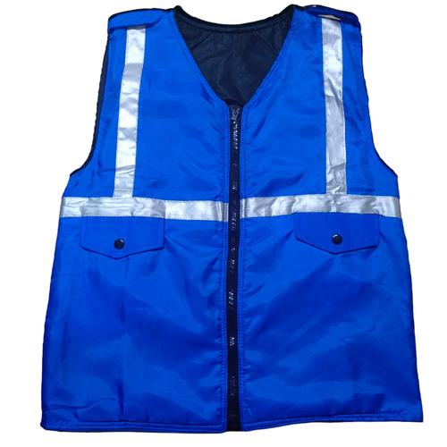 Jual rompi busa biru / rompi proyek biru / rompi safety busa biru ...