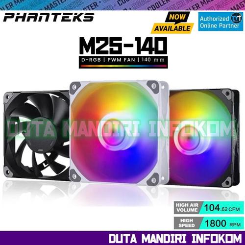 Jual Phanteks M25 140 Black I DRGB - Triple Pack 140mm PWM Performance Fan - Black PWM - Jakarta ...