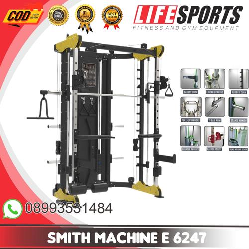 Jual alat gym komersial dhz functional smith machine E6247 ORI ...