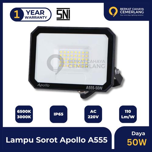 Jual Lampu Sorot LED APOLLO A555 20W 30W 50W 100W 200W Flood Light Murah - 50W, Putih - Jakarta ...