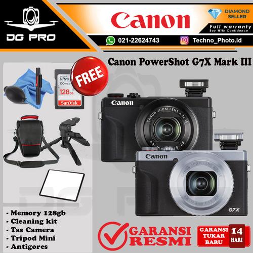 Jual Canon PowerShot G7X Mark III - G7X G7 X Mark 3 - Camera Vlogger 16GB - RESMI BLACK, PAKET ...