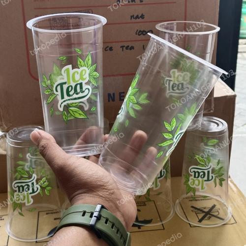 Jual Gelas Plastik Sablon Ice Tea 22 oz Starindo (Diameter 9cm) - ice ...