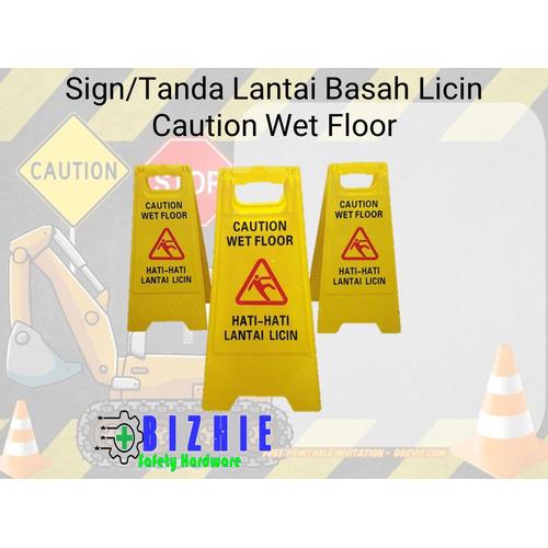 Jual Papan Peringatan Licin - "caution board/floor" Safety Sign - Kota ...