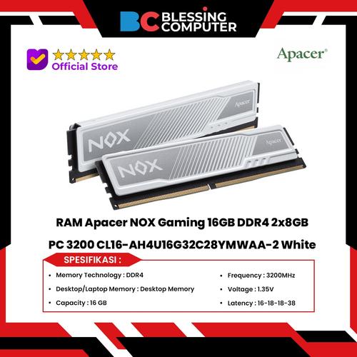 Promo RAM Apacer NOX Gaming 16GB DDR4 2x8GB PC 3200 CL16 Cicil 0% 3x ...